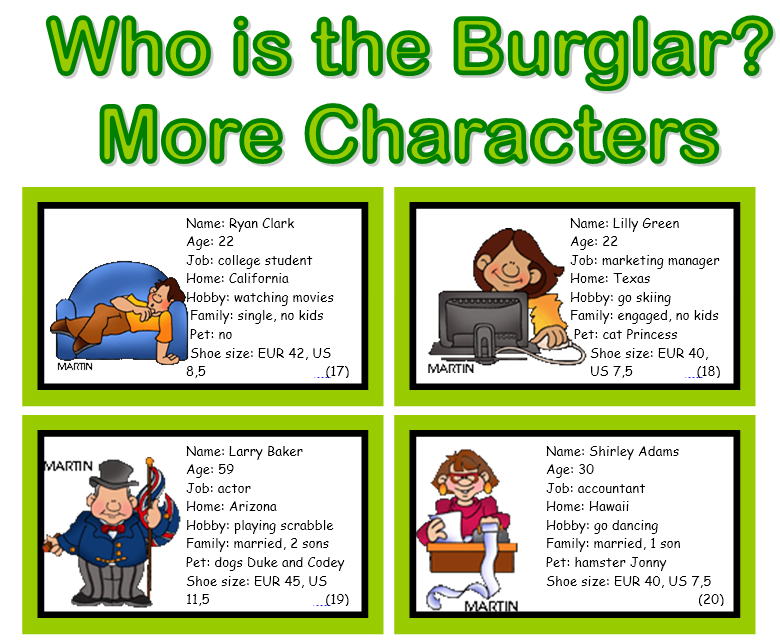 Who is the Burglar? Teacher's Notes