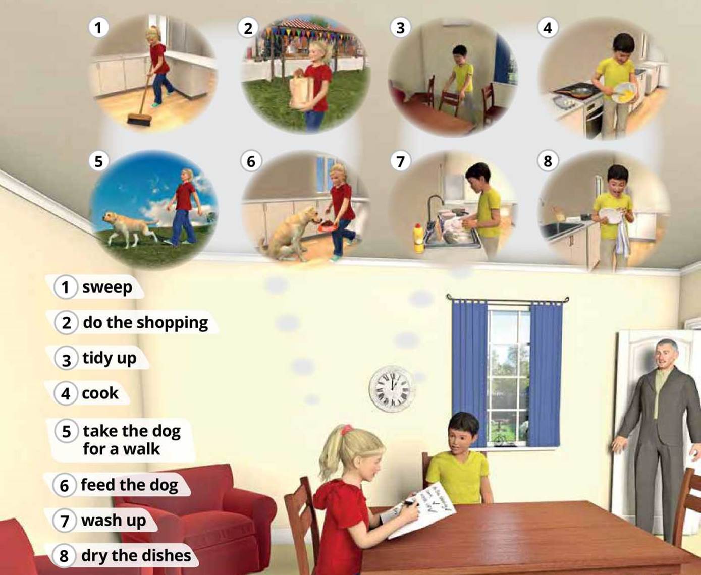 Lesson 1. Daily tasks - Unit 9. Our daily tasks